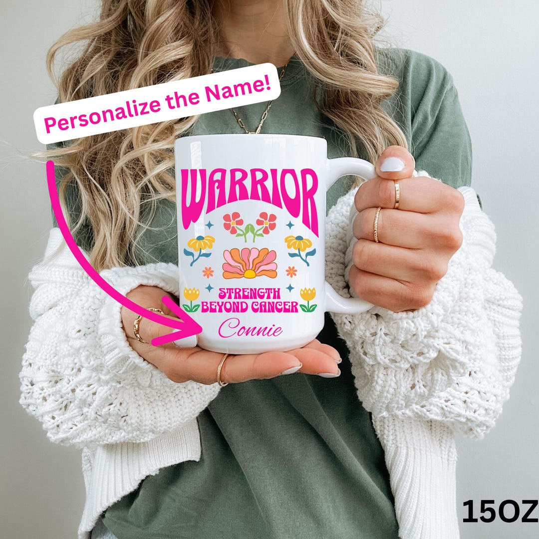 Personalized Breast Cancer Mug,breast Cancer Warrior,breast Cancer ...