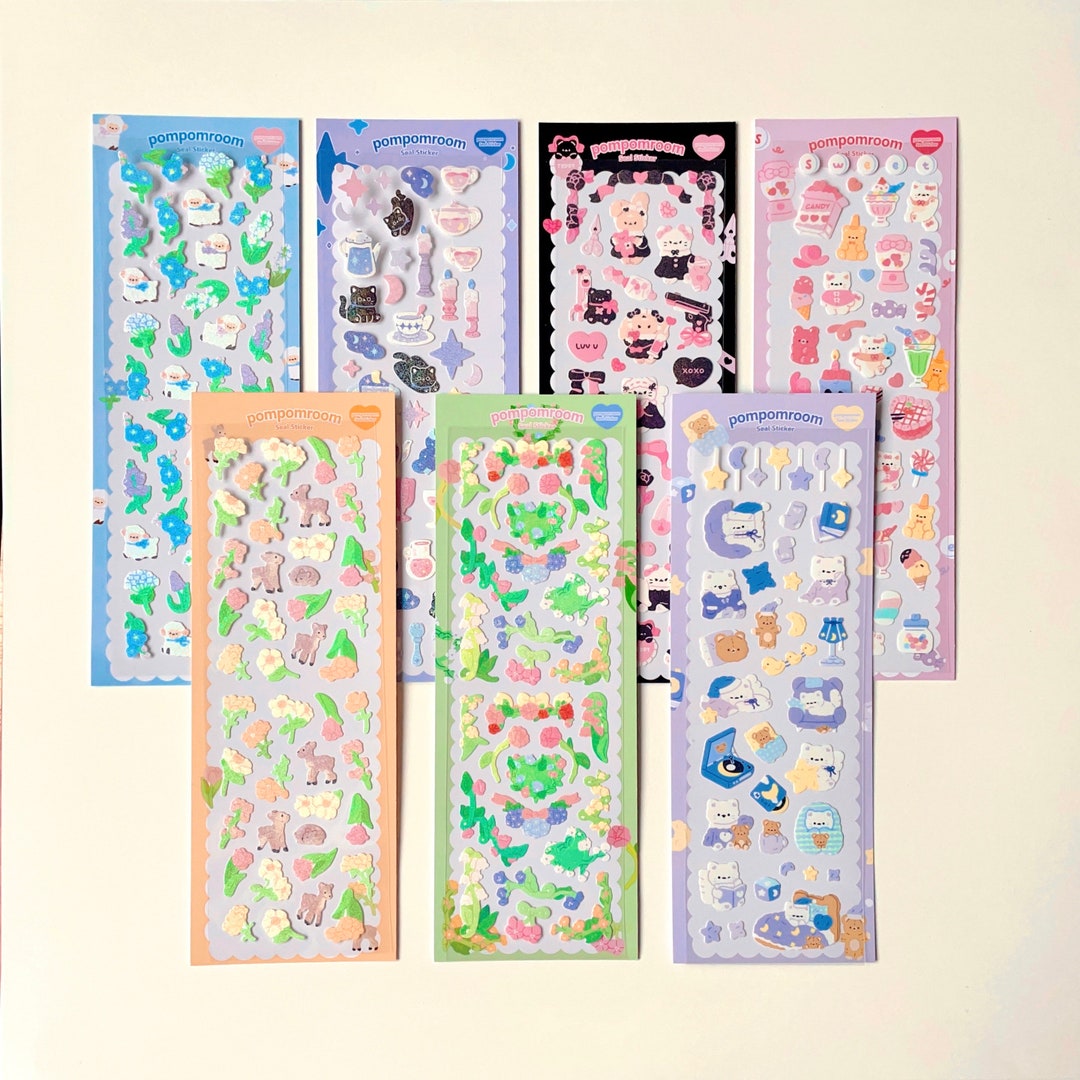 Sticker Sheet Pack, Journal Sticker, Polco Sticker, Korea Deco Sticker ...