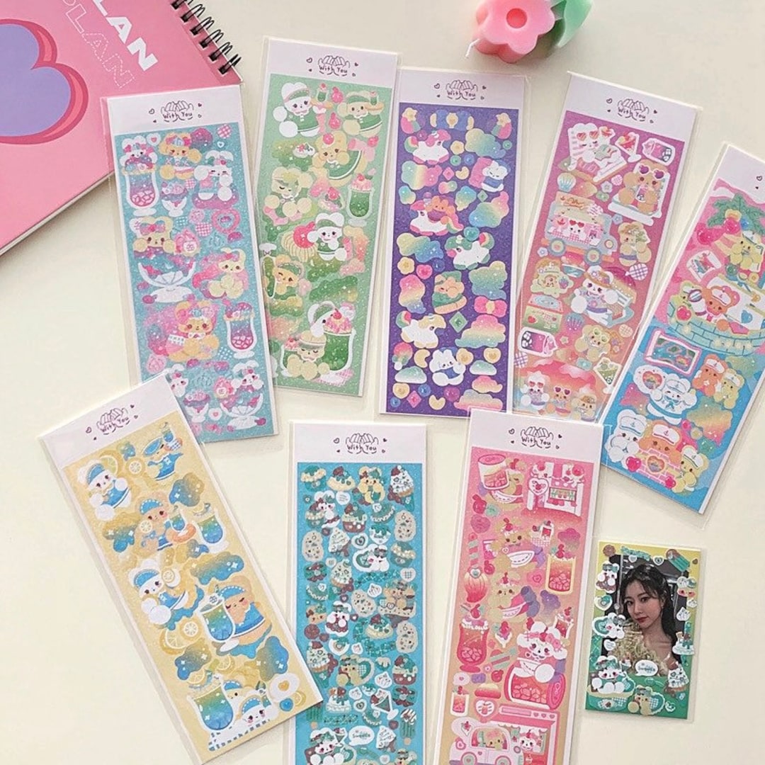 Sticker Sheet Pack, Journal Sticker, Polco Sticker, Korea Deco Sticker ...
