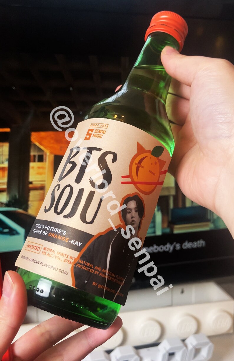 OT7 SOJU Bottle Sticker Label/ Bangtan Soju Sticker Label for Army Kpop ...