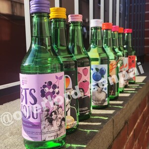 BTS SOJU Bottle Sticker Label Downloadable Printable DIY - Full Group ...