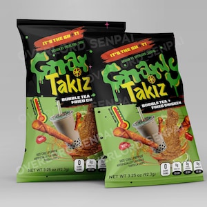GNARLY TAKIS Chip Bag Digital Download Print | Custom Kpop Taki Chip ...