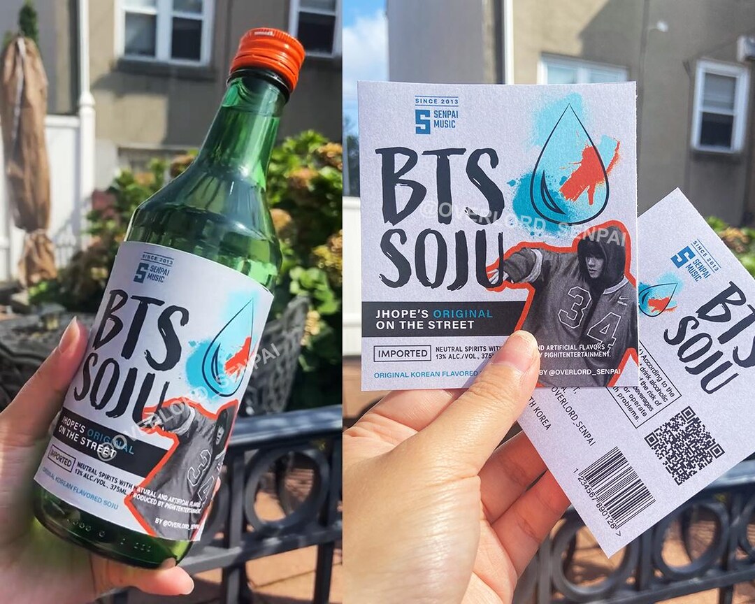 Jhope BTS Soju Bottle Sticker Label / Downloadable Printable DIY Jhope ...