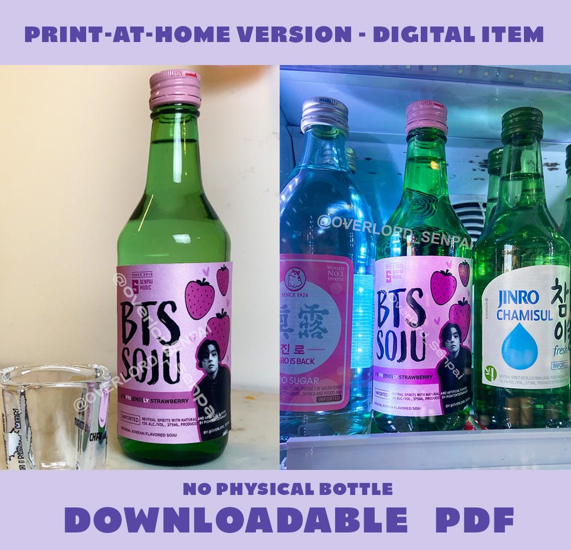 Taehyung Fri(ends) SOJU Bottle Sticker Label Downloadable Printable DIY ...