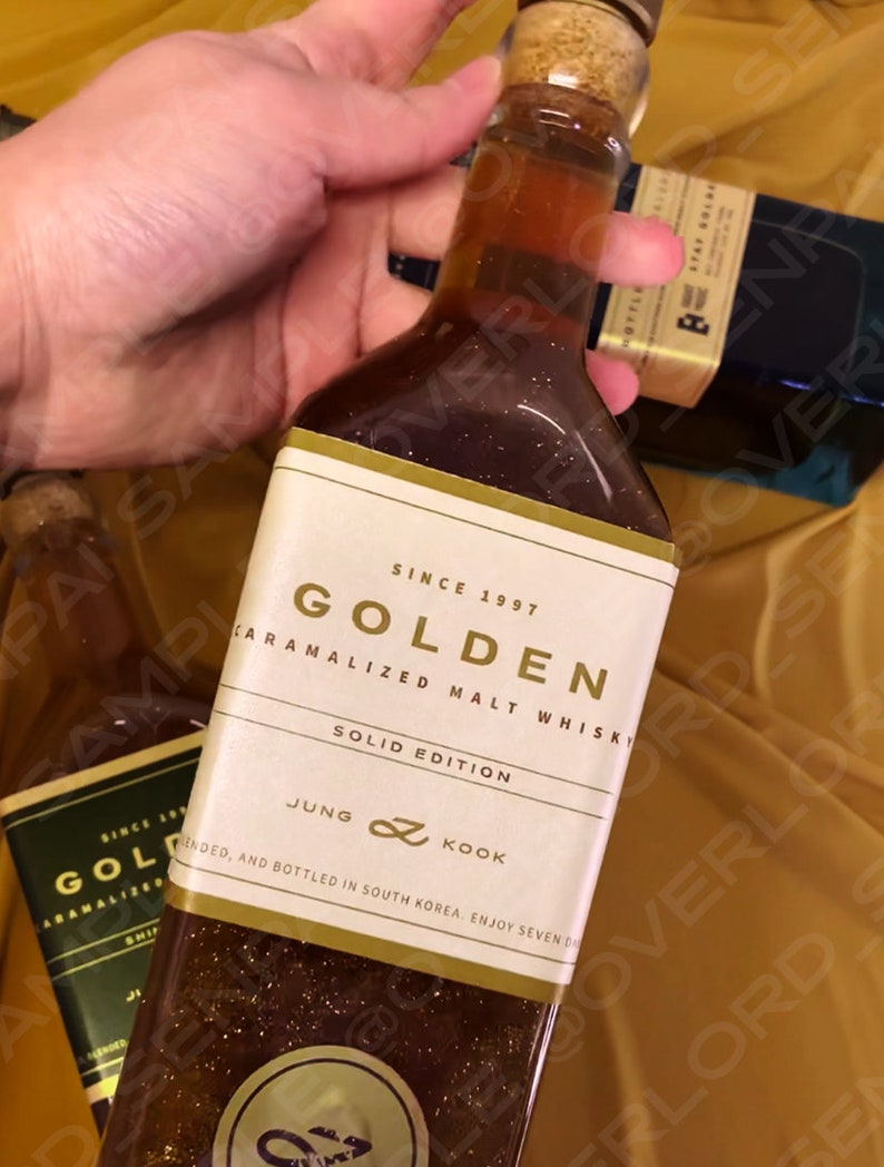 DIY Printable Labels - Jungkook Golden Whisky Drink - White Solid ...