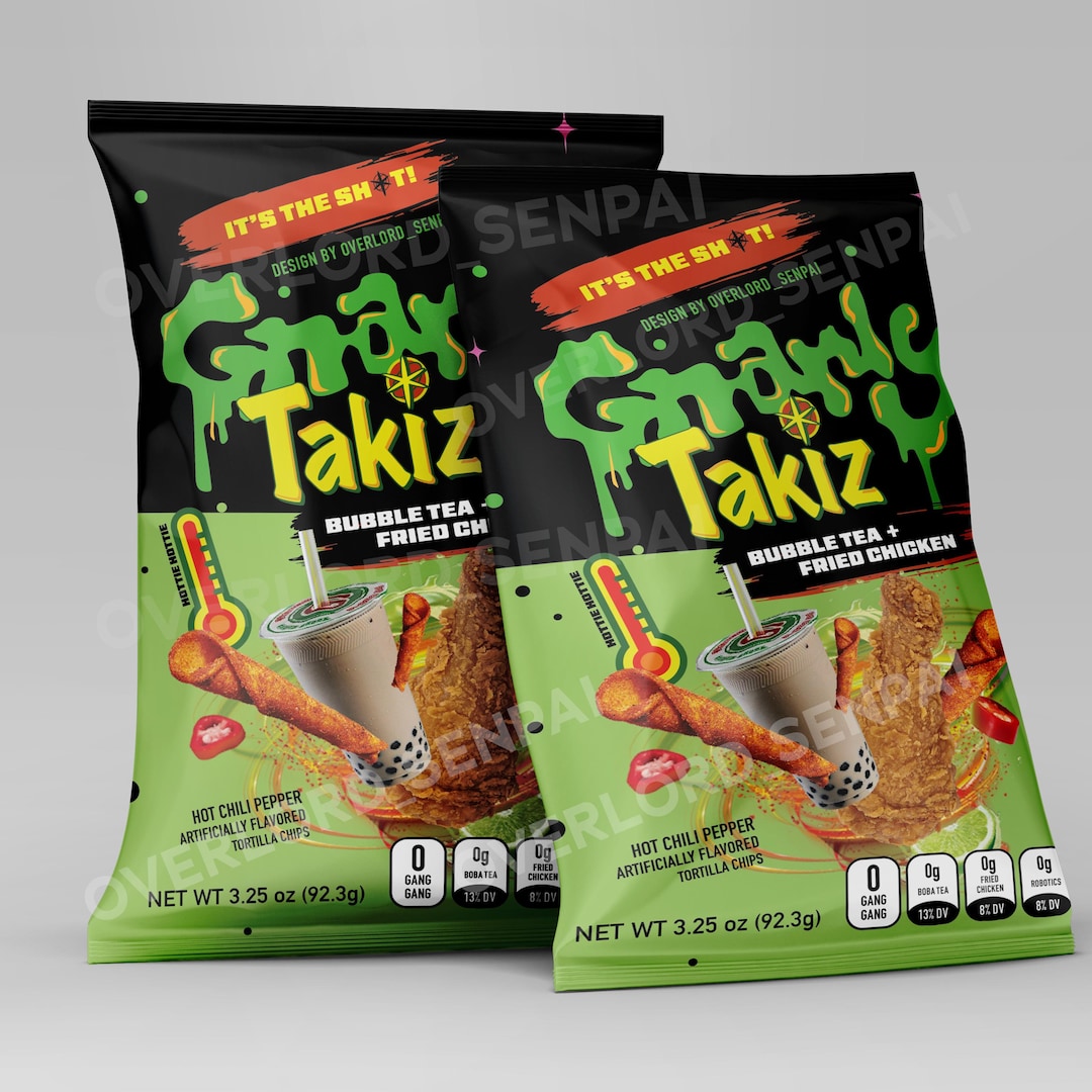 GNARLY TAKIS Chip Bag | Custom Kpop Taki Chip Snack Bag for Parties ...