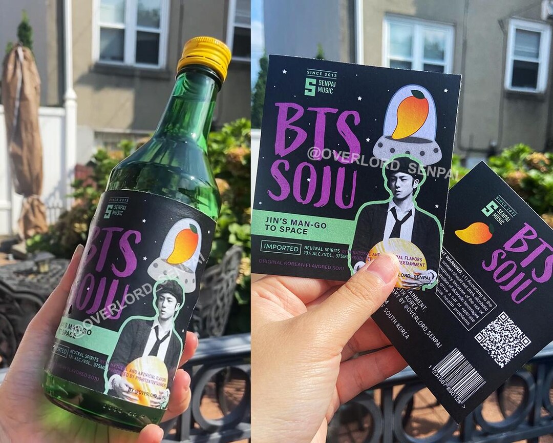 Jin BTS SOJU Bottle Sticker Label / Downloadable Printable DIY Jin ...