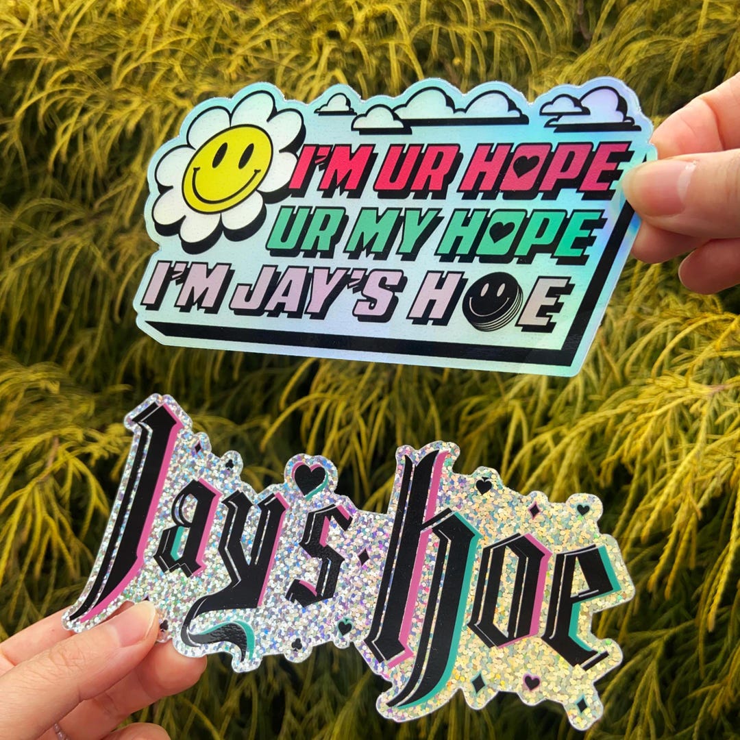 J-hope Jay's Hoe Vinyl Waterproof Sticker | Holographic Glitter | Army ...
