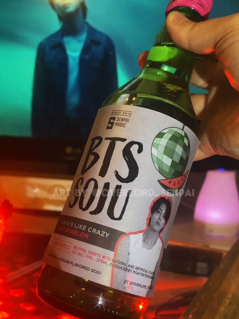 OT7 SOJU Bottle Sticker Label/ Bangtan Soju Sticker Label for Army Kpop ...