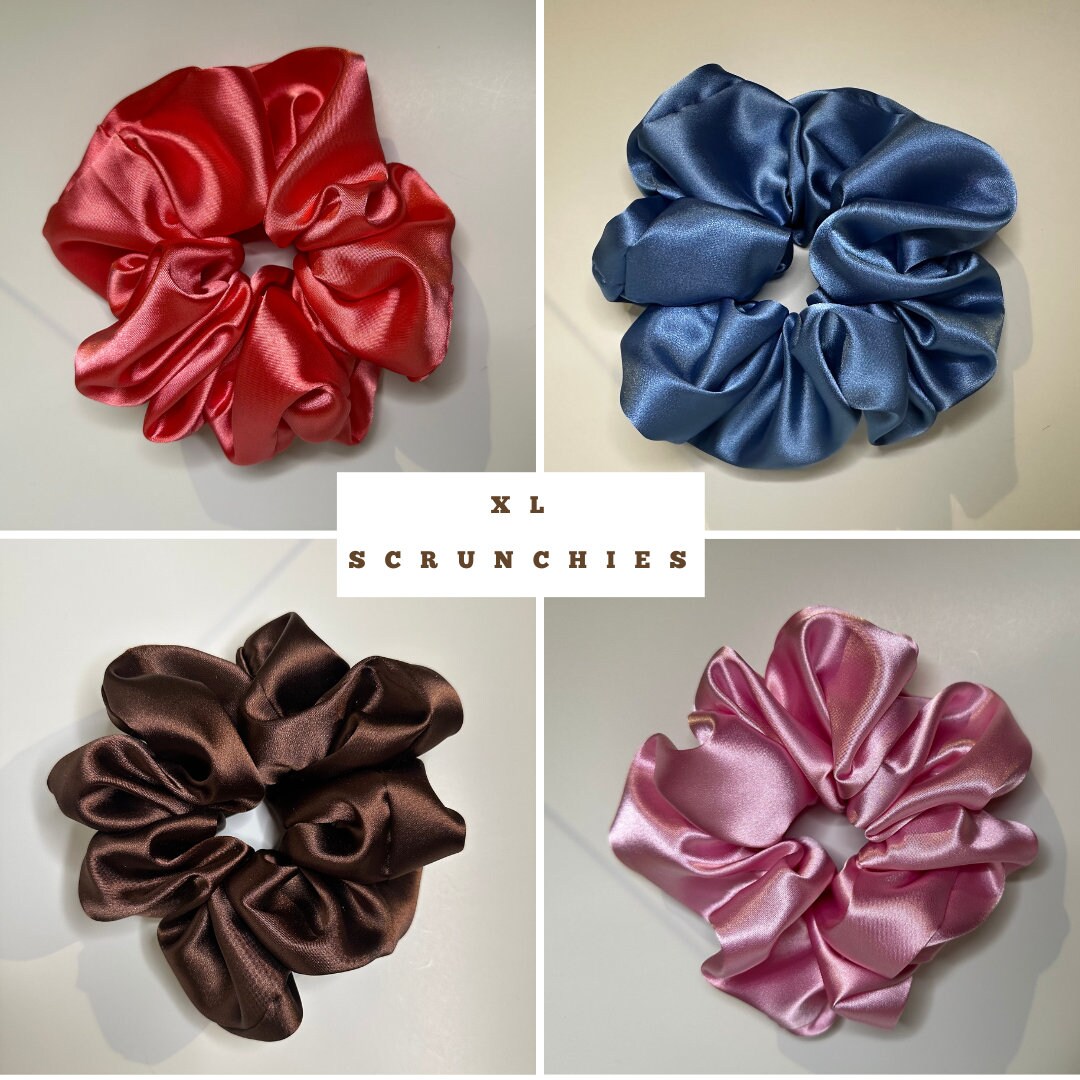 XL Satin Silk Scrunchie /extra Large Scrunchie/jumbo Bun Holder/strong ...
