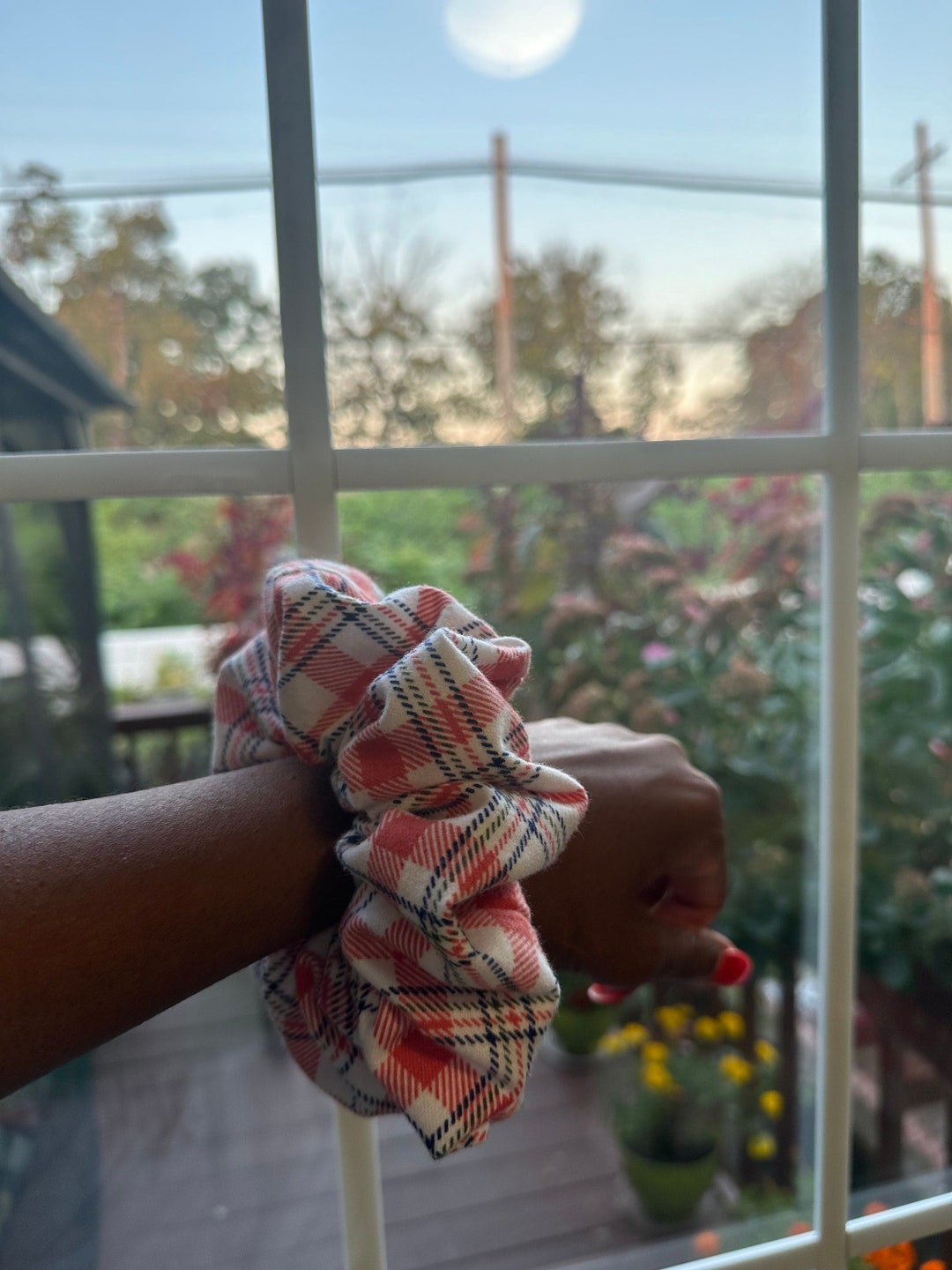 Sydney Plaid Scrunchie/xl Fall Scrunchies/large/jumbo/vsco/ Hair Ties ...