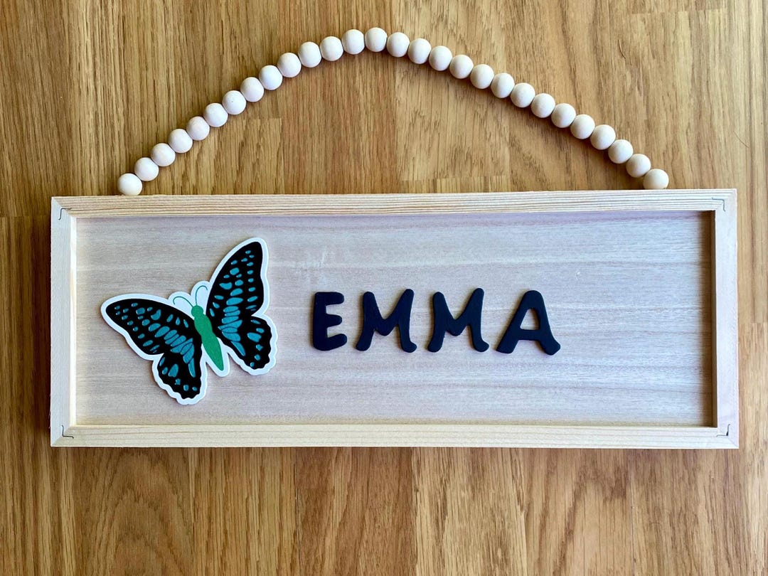 Butterfly Name Sign • Personalized Name Sign • Butterfly Sign • Kids ...