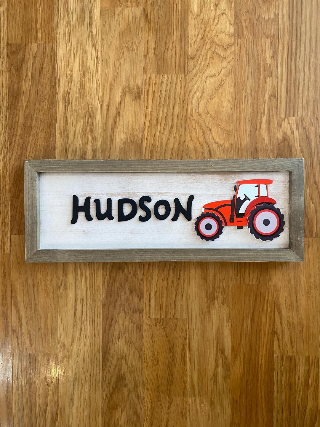 Tractor Name Sign • Personalized Name Sign • Red Tractor Sign • Kids ...