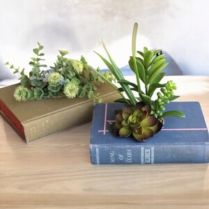 Succulent Book Planter Box Handmade Garden Decor Book Shape Pot Upcycle ...