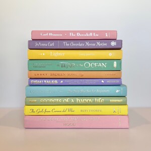 Pastel Decorative Book Bundle Living Room Coffee Table Book Stack ...