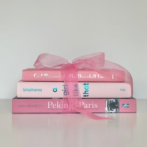 Preppy Decor Pink Aesthetic Book Real Hardcover Pink Books for ...