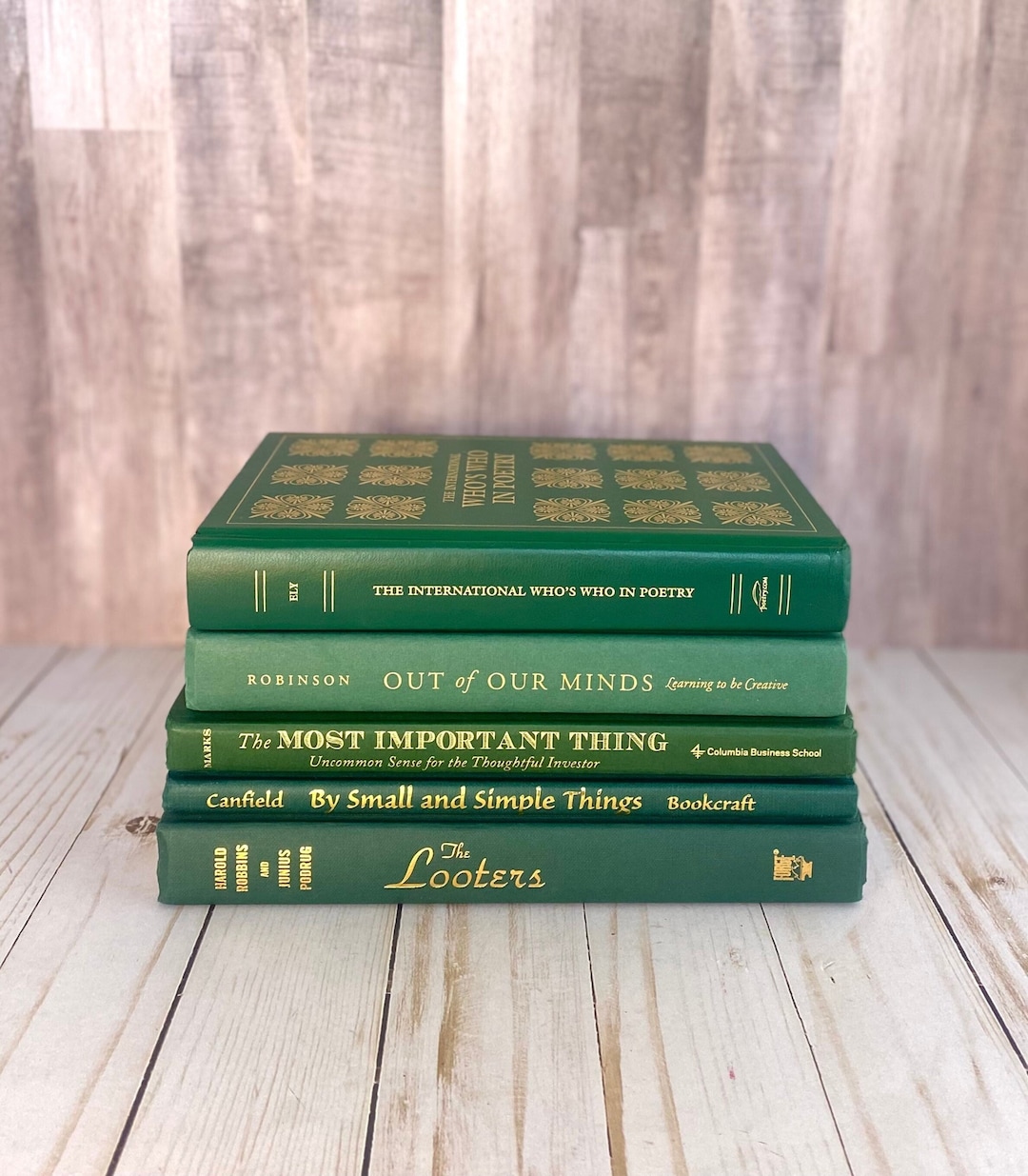 Paquete de libros verdes Libro estético Mesa de café Libro - Etsy España