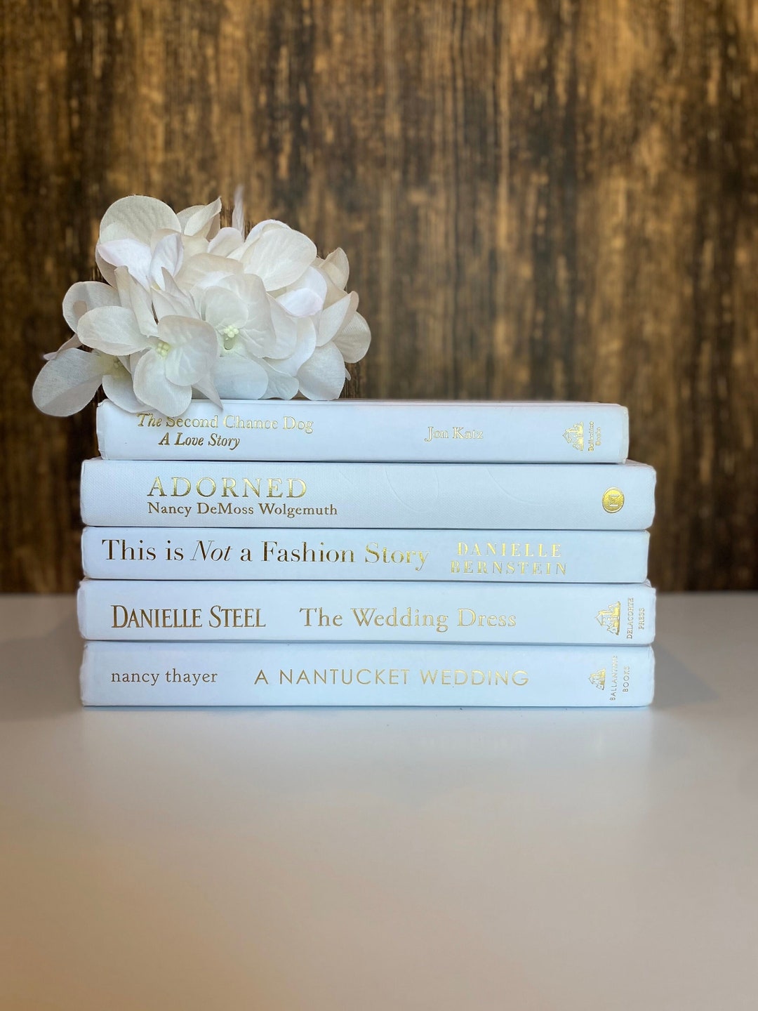 White Decorative Book Styling Unique Vintage Inspired Chic Stylish ...