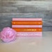 Pink Orange Bedroom Decorative Book Bundle Aesthetic Book Preppy Decor ...