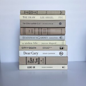 Aesthetic Decorative Book Bundle Sand Clay Neutral Color Bookshelf ...