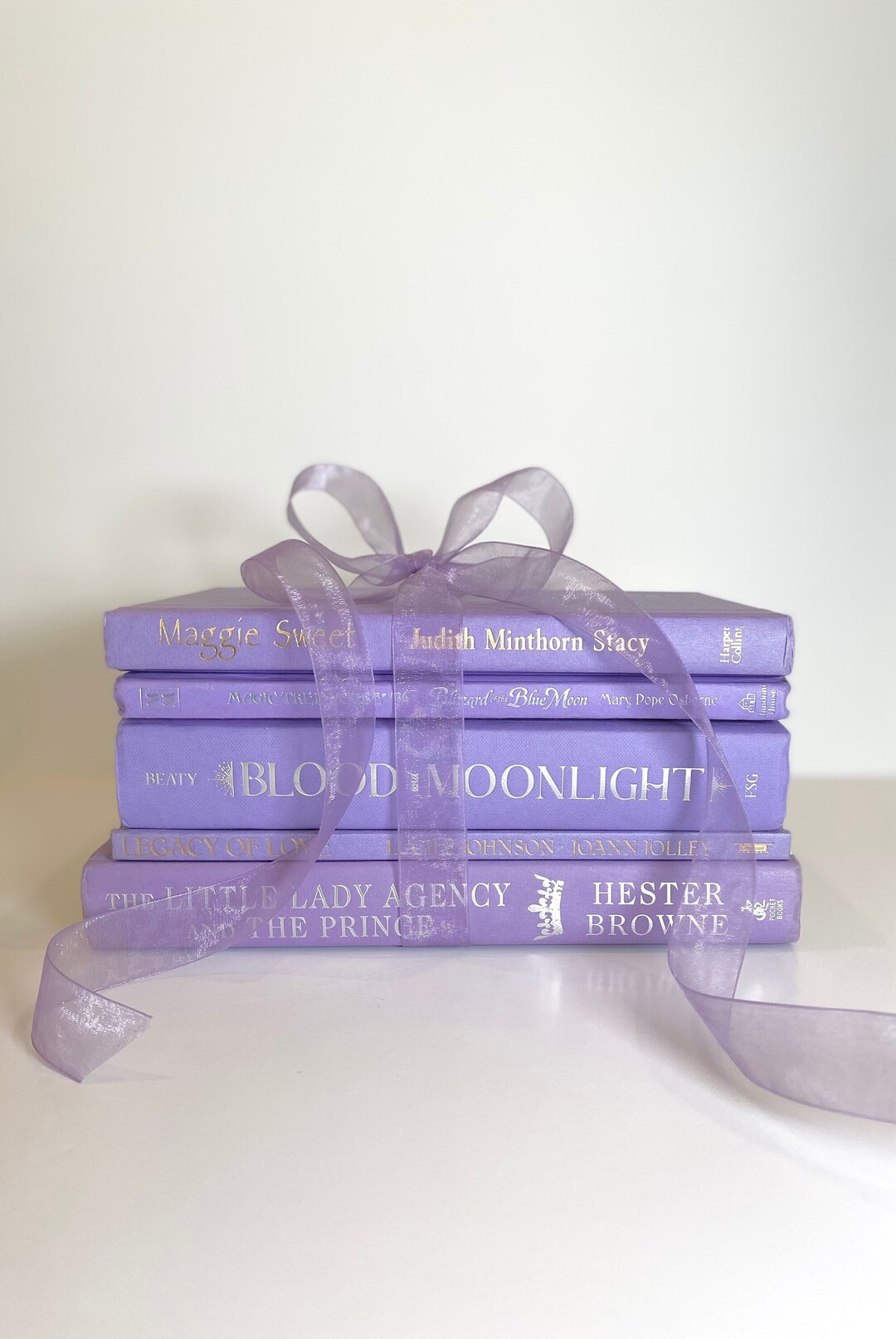 Pastel Bundle Lavender Decorative Book Lilac Aesthetic Preppy Purple ...