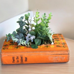 Succulent Book Planter Box Handmade Garden Decor Book Shape Pot Upcycle ...
