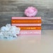 Pink Orange Bedroom Decorative Book Bundle Aesthetic Book Preppy Decor ...