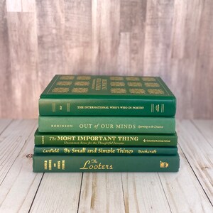 Pretty Green Book Bundle Home Decor Styling - Etsy