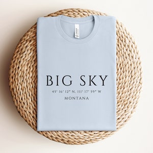 Big Sky Tshirt Big Sky Montana Shirt Montana Big Sky Country Montana T ...