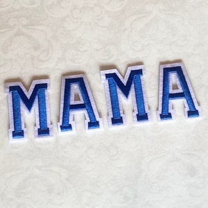MAMA Varsity Letter 2in DIY New Mom Letter Mama 2024 Patch Blue ...