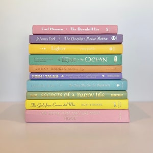 Pastel Decorative Book Bundle Living Room Coffee Table Book Stack ...