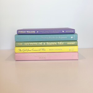 Pastel Decorative Book Bundle Living Room Coffee Table Book Stack ...