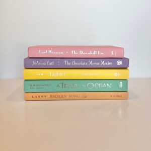 Pastel Decorative Book Bundle Living Room Coffee Table Book Stack ...