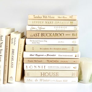 Decor Book Traditional Farmhouse Style Interior Book Bundle Cream ...
