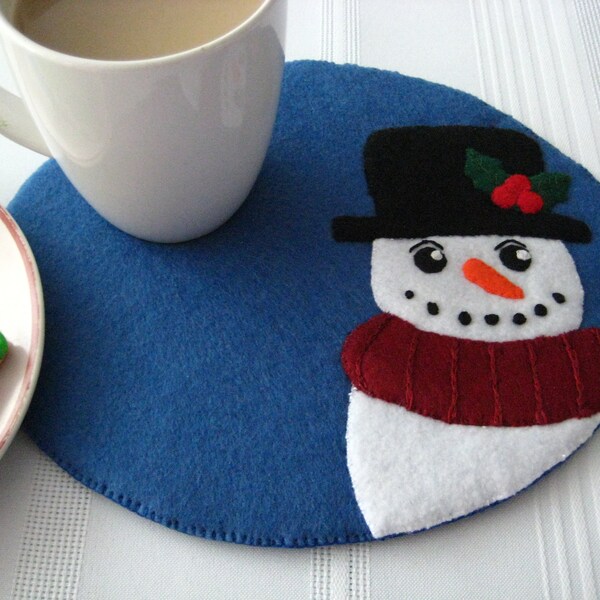 Snowman Mug Rugs - Etsy