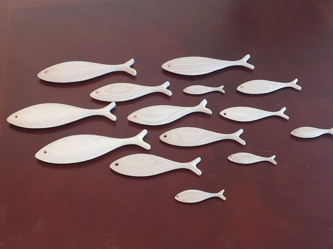 Wooden Fish DIY Craft Unfinished Wooden Fish Painting Wall | Etsy