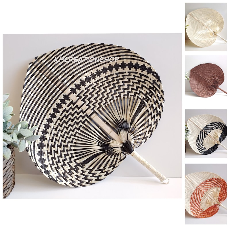 Palm Leaf Hand Fans - Etsy