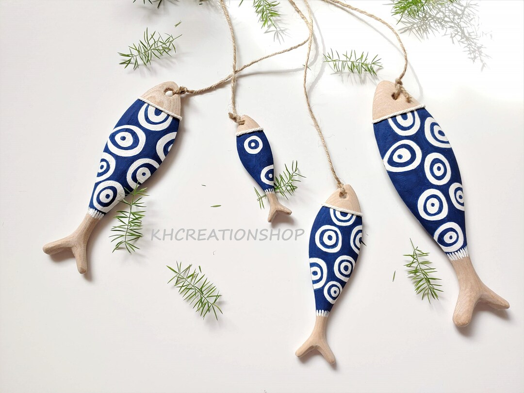 Wood Fish Decoration,fish Wall Art, Wooden Fish Wall Decor, Colorful ...
