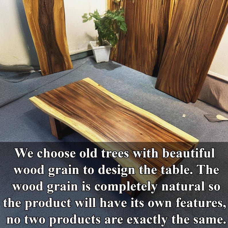 Rustic Wood Coffee Table Custom Wood Table Chunky Coffee Table Wooden ...