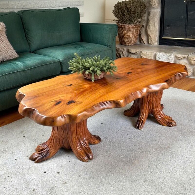 Natural Wood Table - Etsy