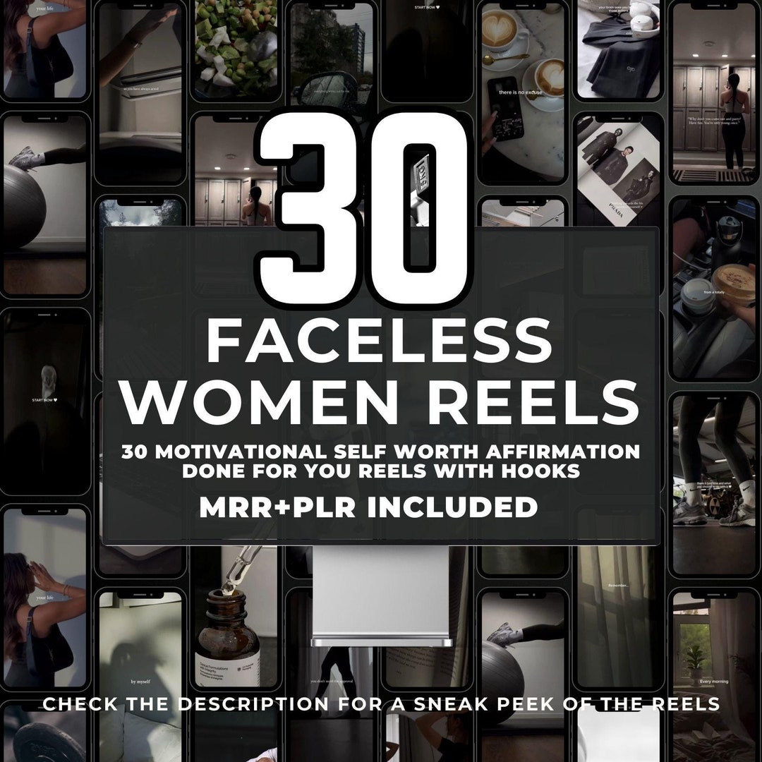 30 Faceless Women Motivational Reels, Affirmations Self Worth Reels ...