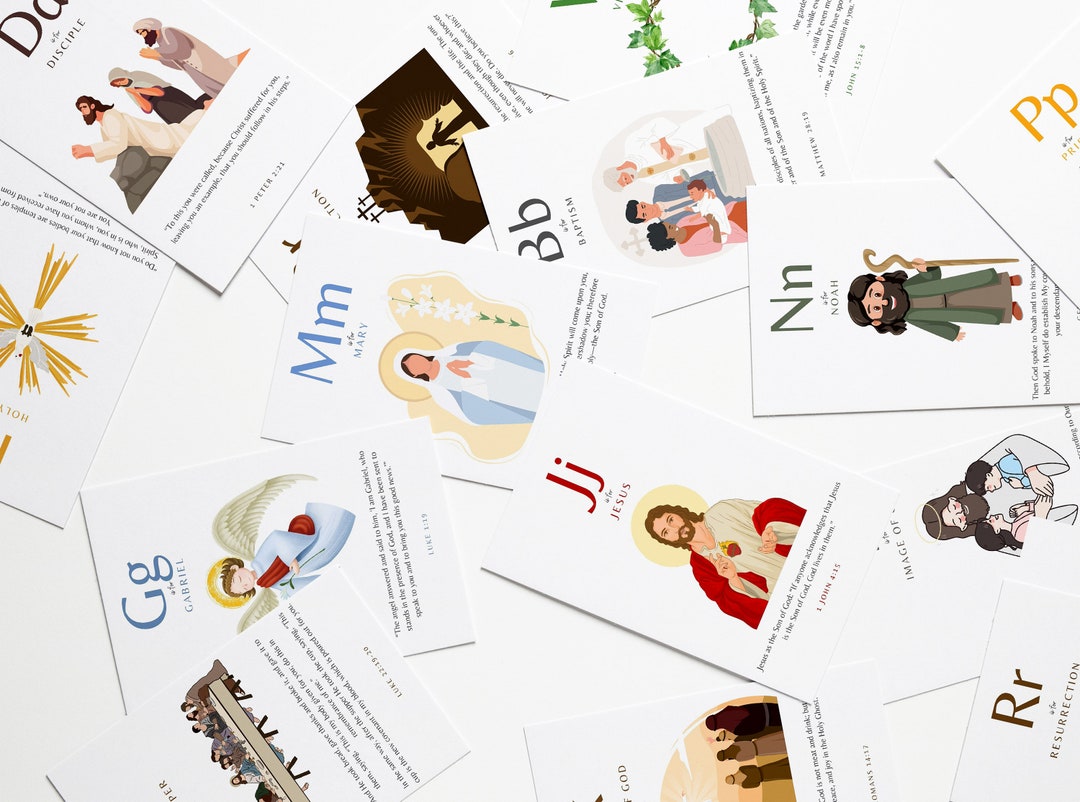 Bible Verse Alphabet Flashcards, Bible Verse Alphabet, Homeschool ...