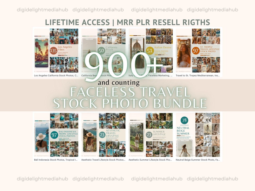 900+ Faceless Travel Stock Photos Bundle: MRR PLR (digital Download) - Etsy