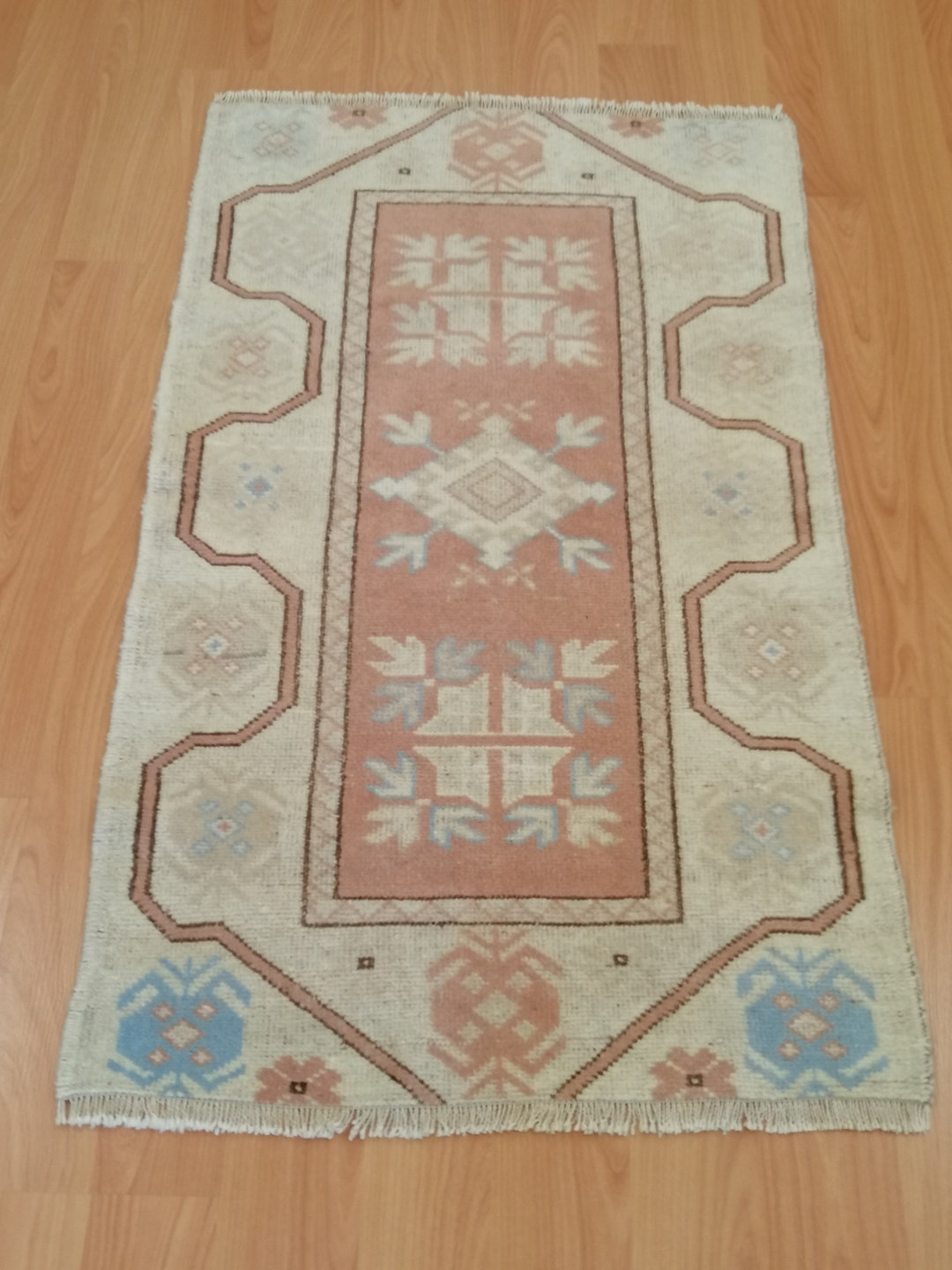 Vintage Rug./oushak Rug./ Türk Yün Rug./ Anatolian Milas Rug./ El ...