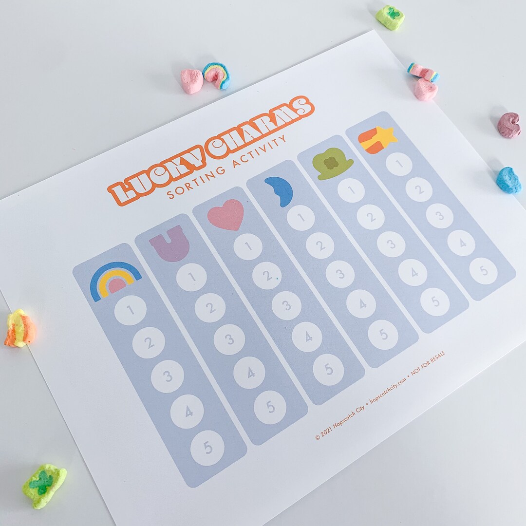 Lucky Charms Printable Sorting Activity - Etsy