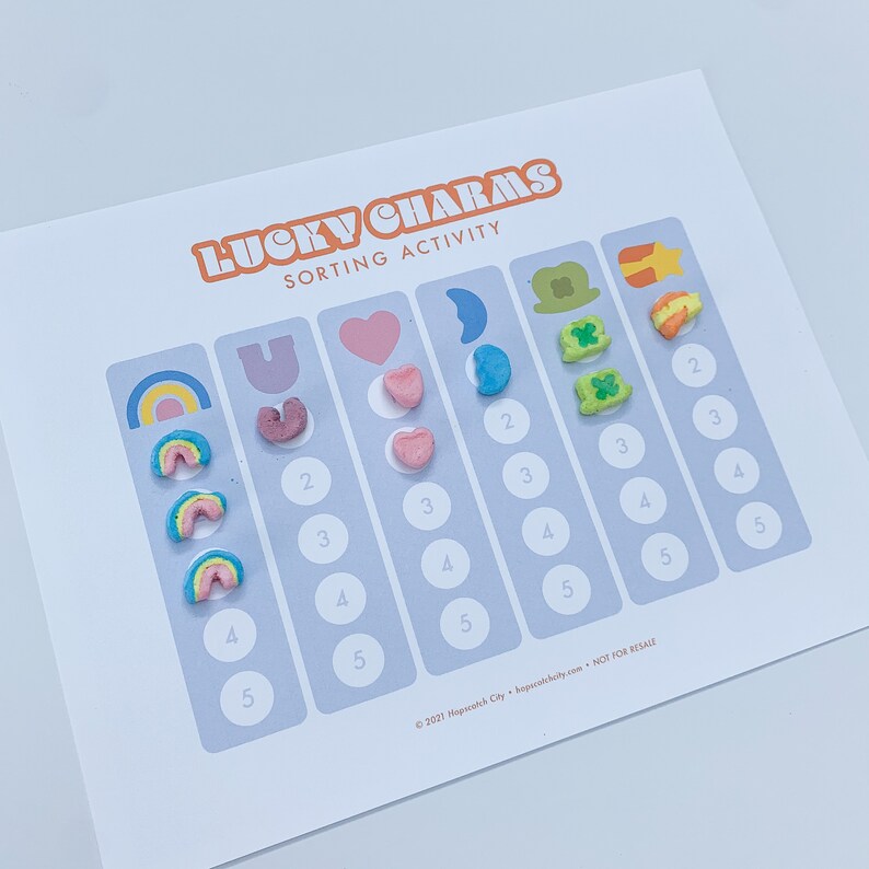 Lucky Charms Printable Sorting Activity - Etsy