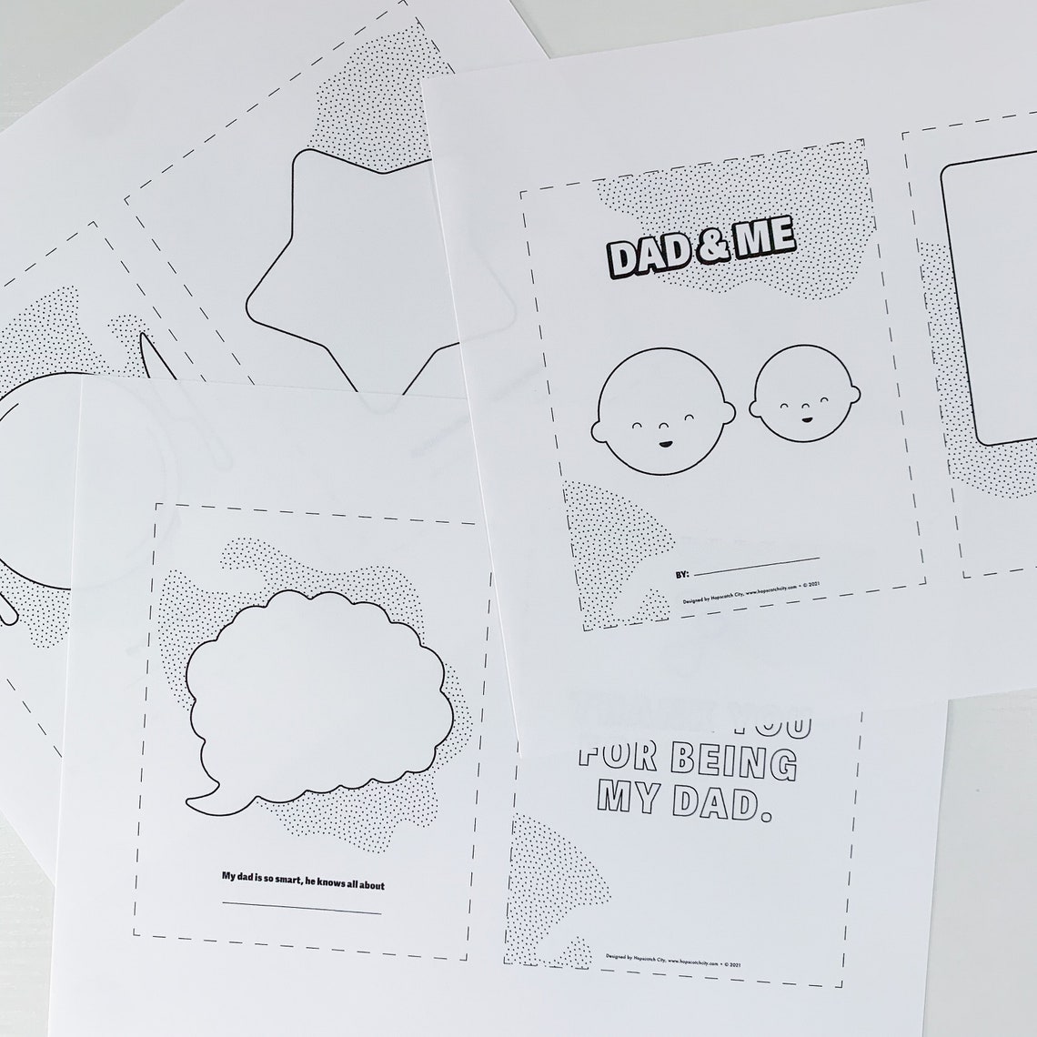 Dad and Me Printable Booklet Activity & Gift, Father's Day Gift, DIY - Etsy