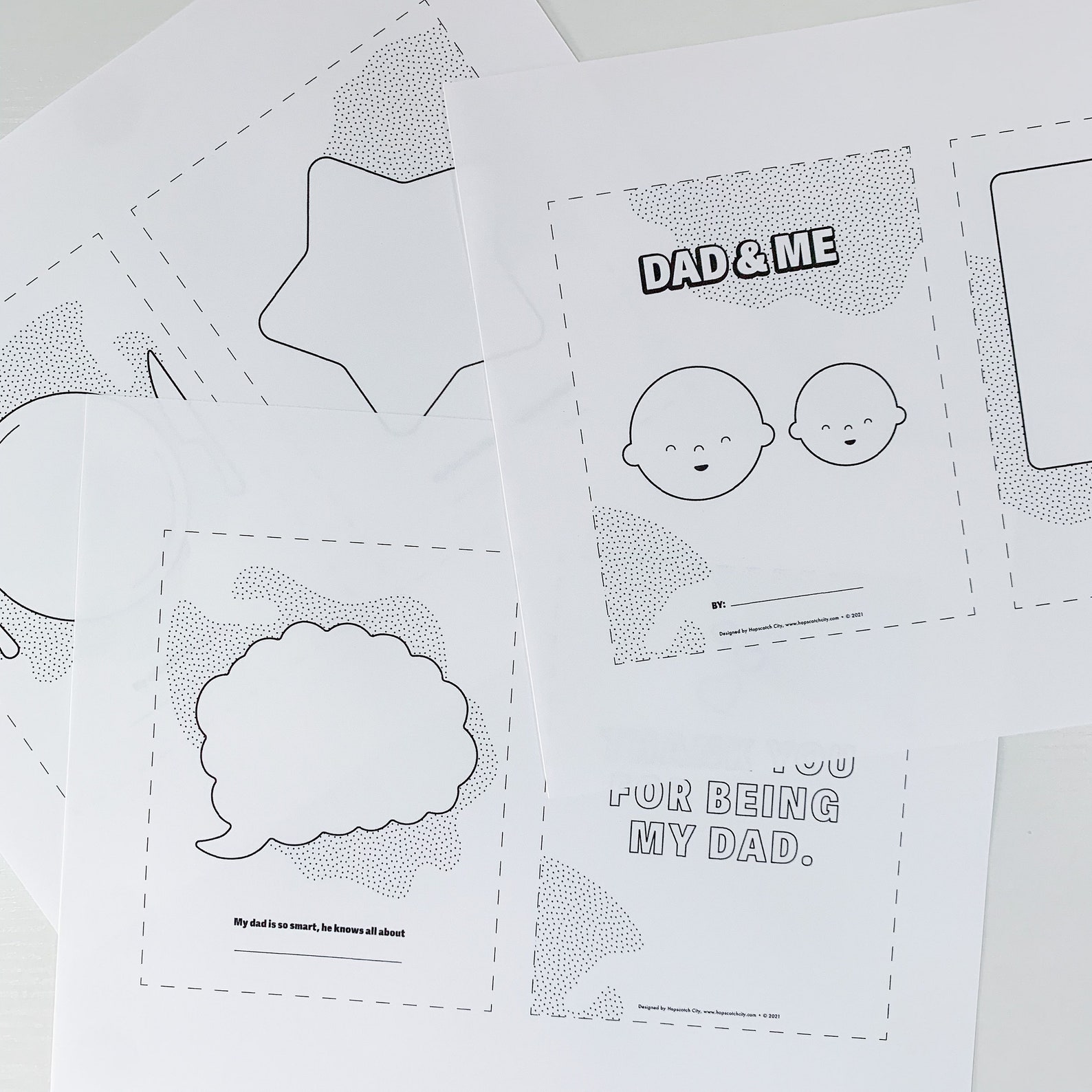 Dad and Me Printable Booklet Activity & Gift, Father's Day Gift, DIY - Etsy