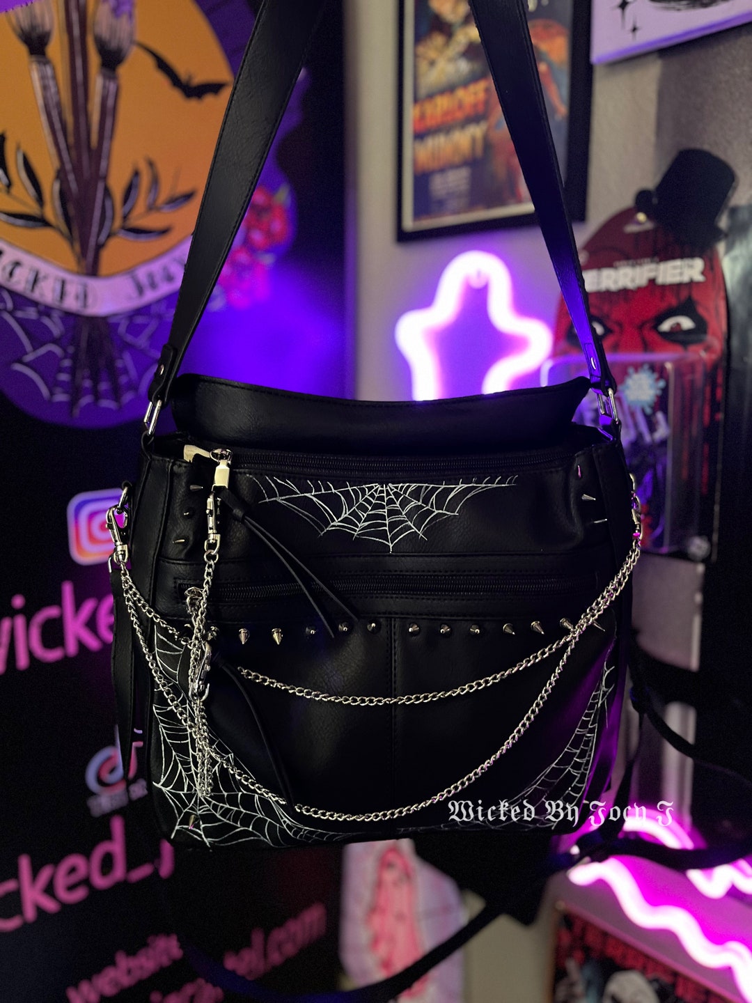 Spiked Crossbody Bag/shoulder Bag - Etsy
