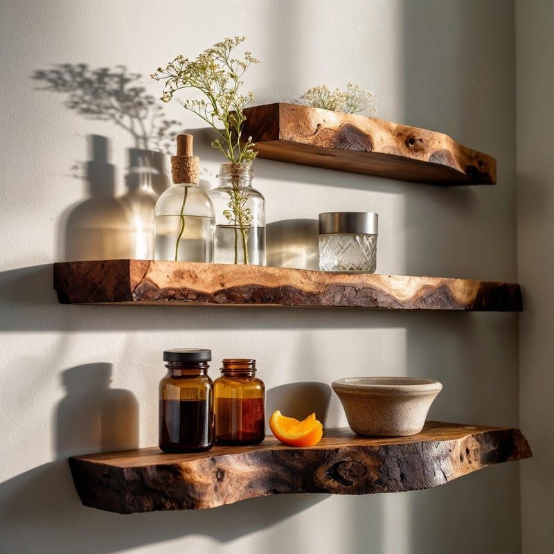 Teak Floating Shelf - Etsy